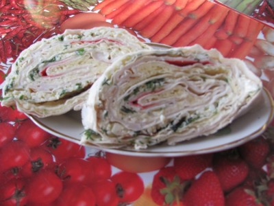 Крабовый рулет с зеленью : Закуски и бутерброды